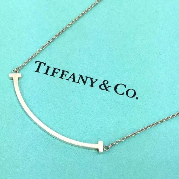 Tiffany & Co. | Jewelry | Tiffany Co Tiffany T Smile Pendant Necklace Ag925 Silver Aq9392 | Poshmark